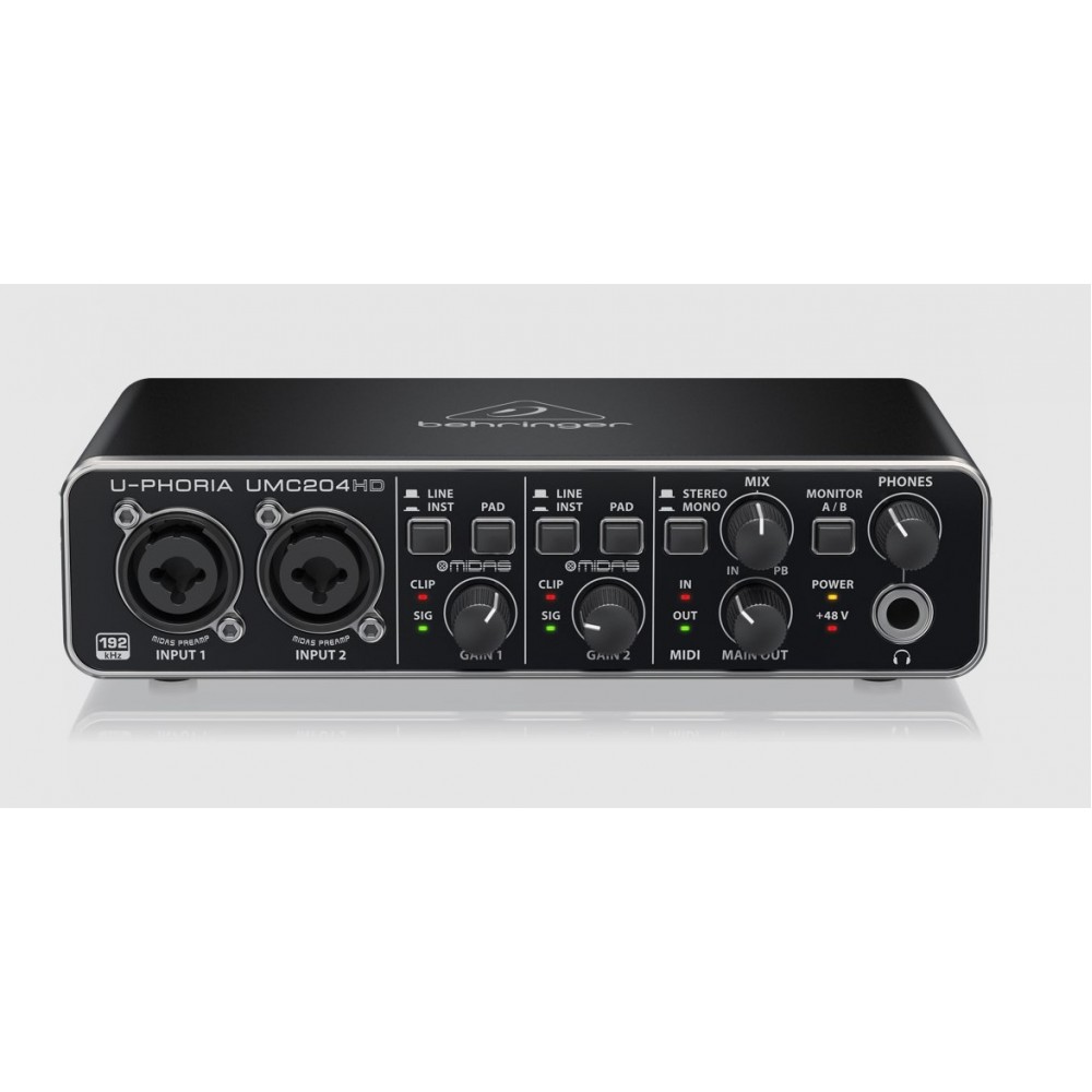 Behringer U-Phoria UMC204HD USB Audio/MIDI Interface with ...