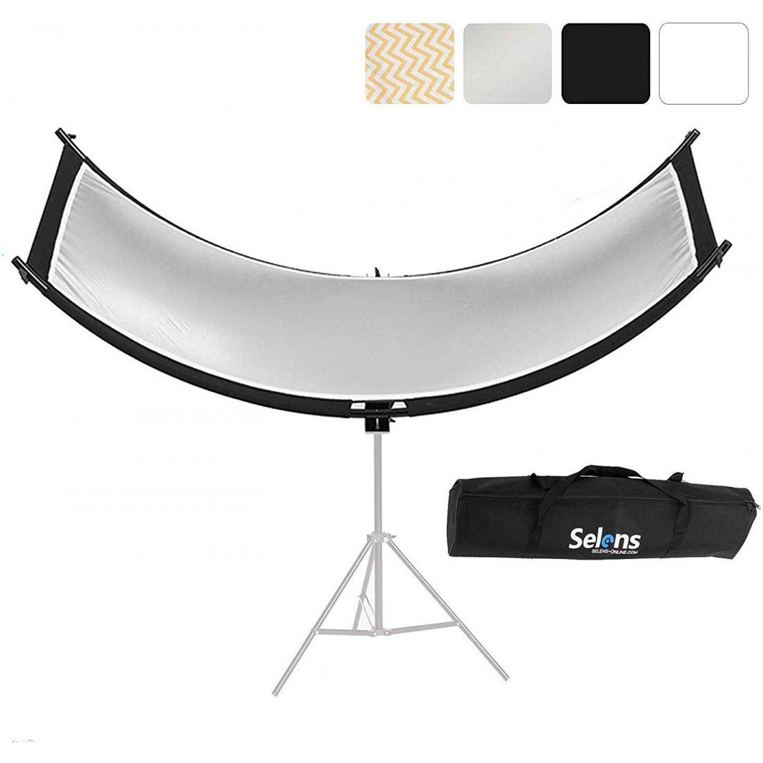 Selens 4 in 1 60 x 180 cm U-Shape Curved Light Reflector ...