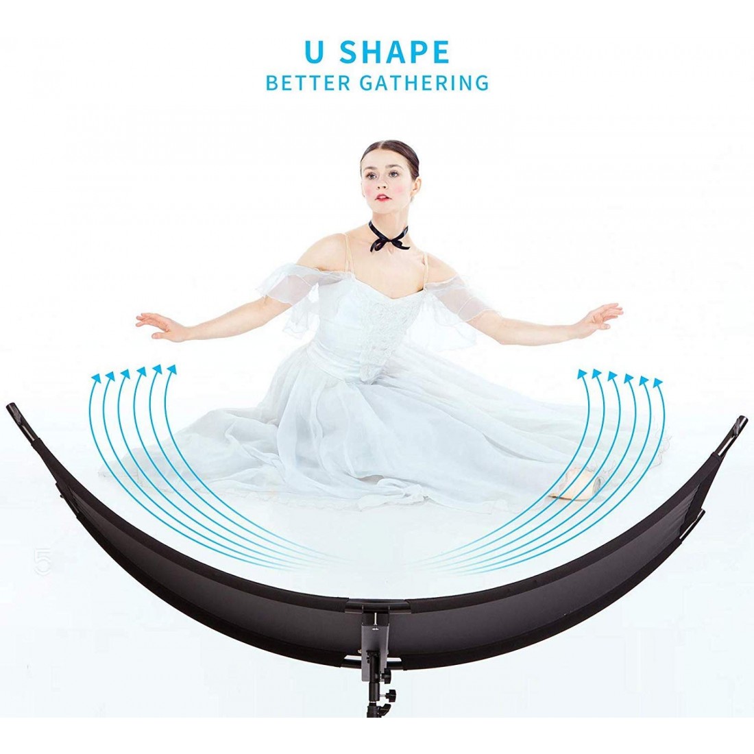 Selens 4 in 1 60 x 180 cm U-Shape Curved Light Reflector ...
