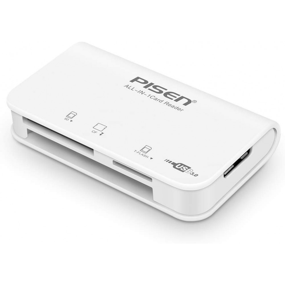 PISEN 3-in-1 Card Reader for SD/CF/TF Cards USB 3.0