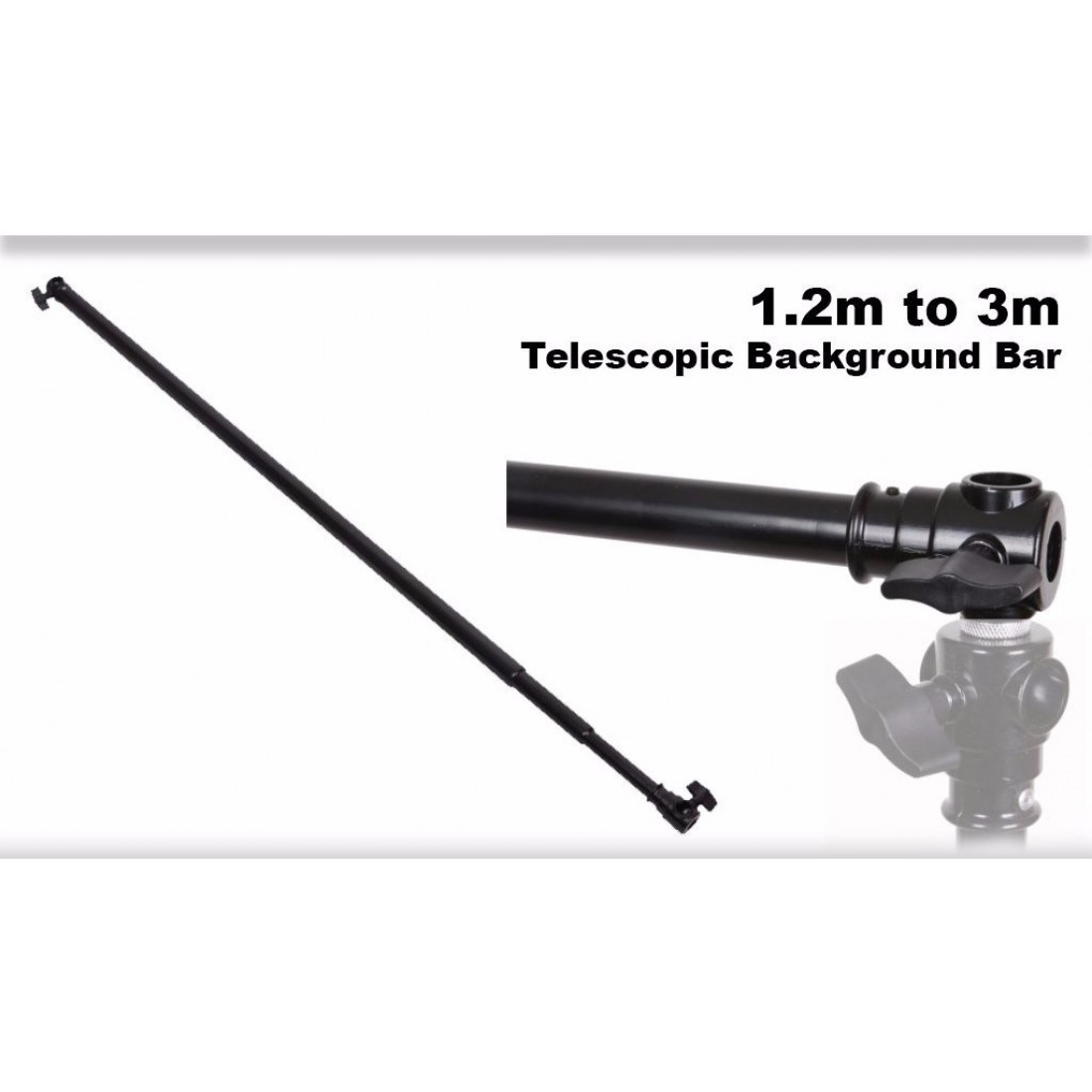 3m Aluminium Alloy Telescopic Crossbar with bold adapter ...